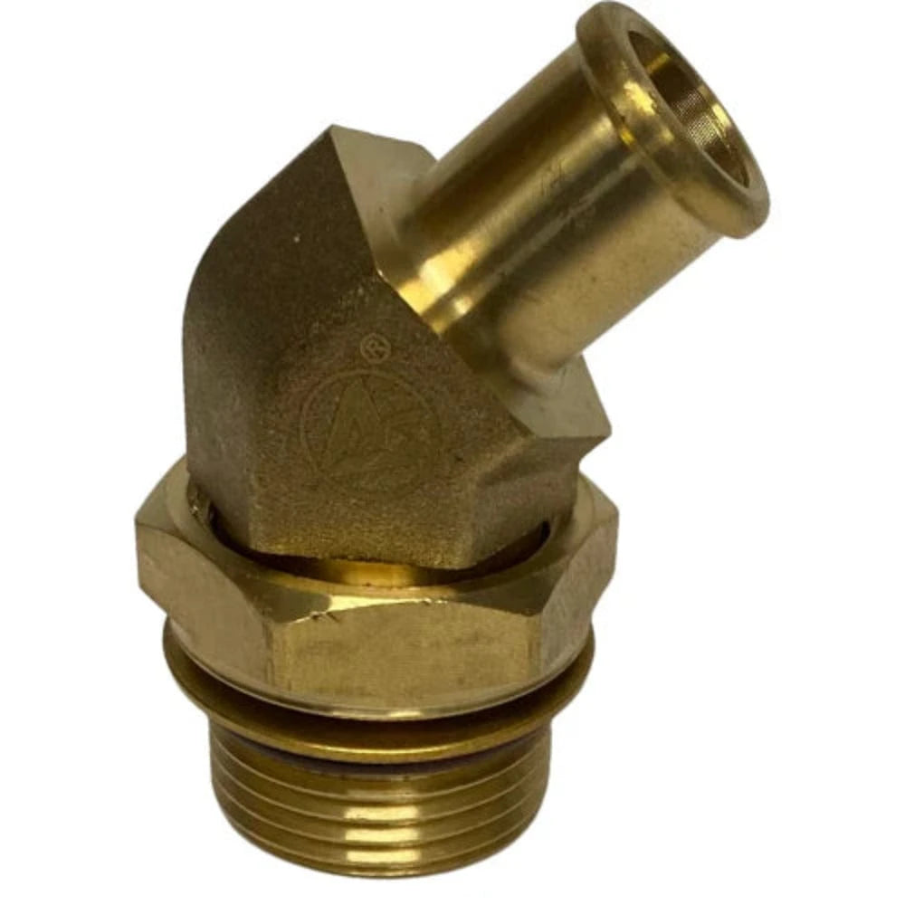 V38-1090 | Genuine Paccar® 45 Degree 3/4 Hose Bead Fitting X M27-2.0