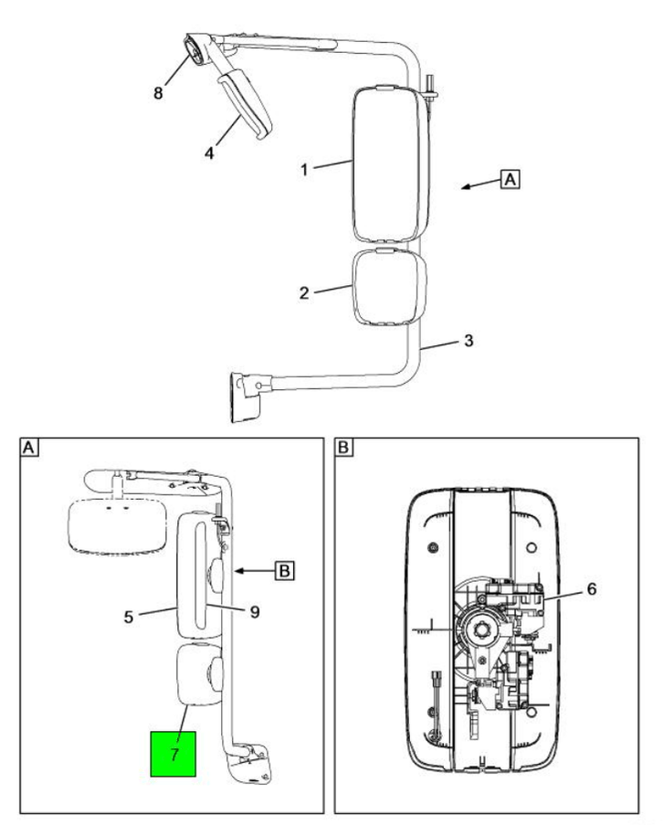 2514656C92 | Genuine Navistar International® Mirror glass and mounting
