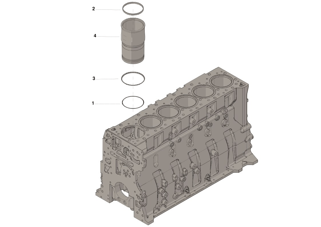 Part/Nr: 5473000 - Manufactured by Cummins® Engine Cylinder Liner Kit